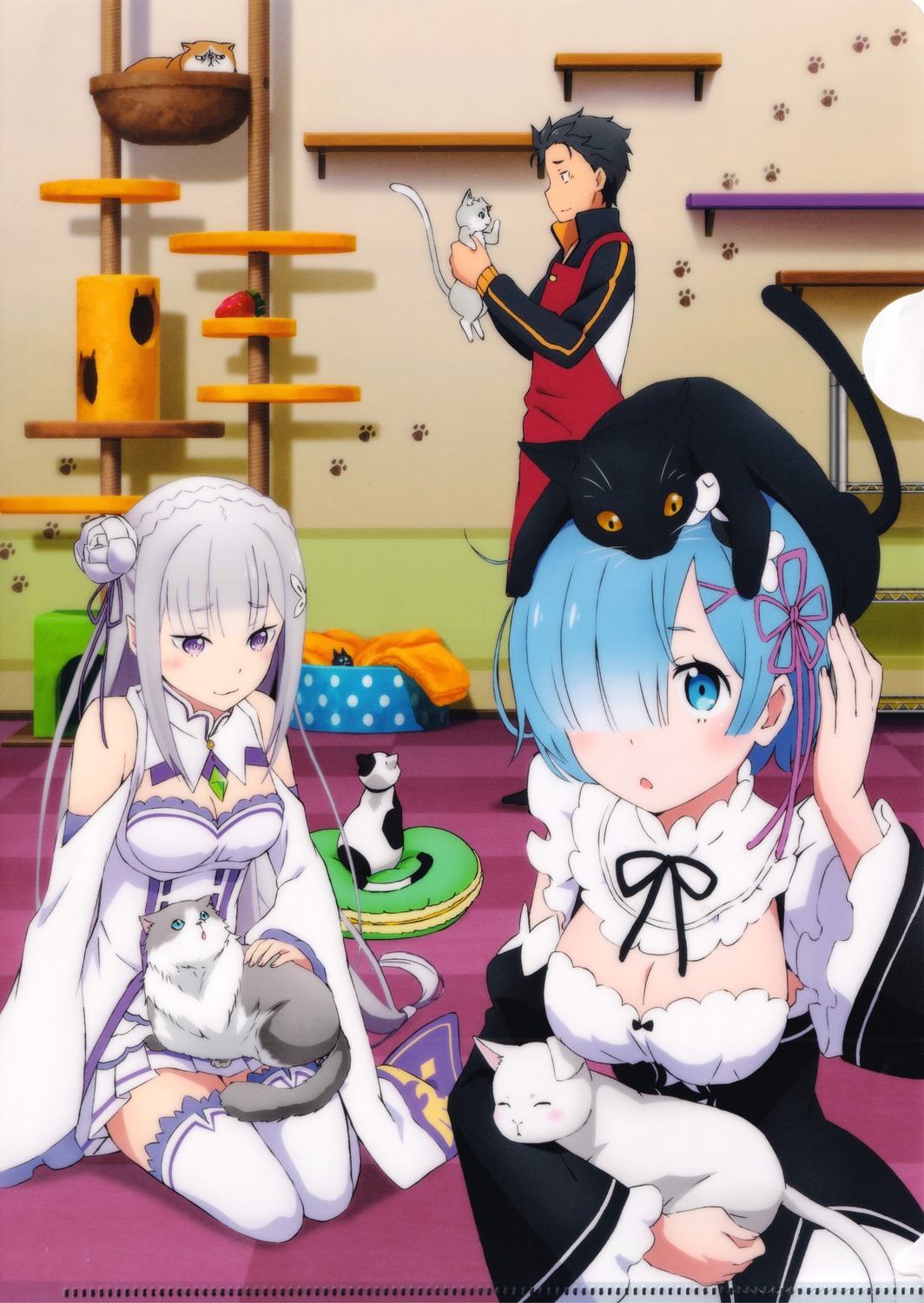 re zero kara hajimeru isekai seikatsu emilia (re zero) natsuki subaru pack (re zero) rem (re ...